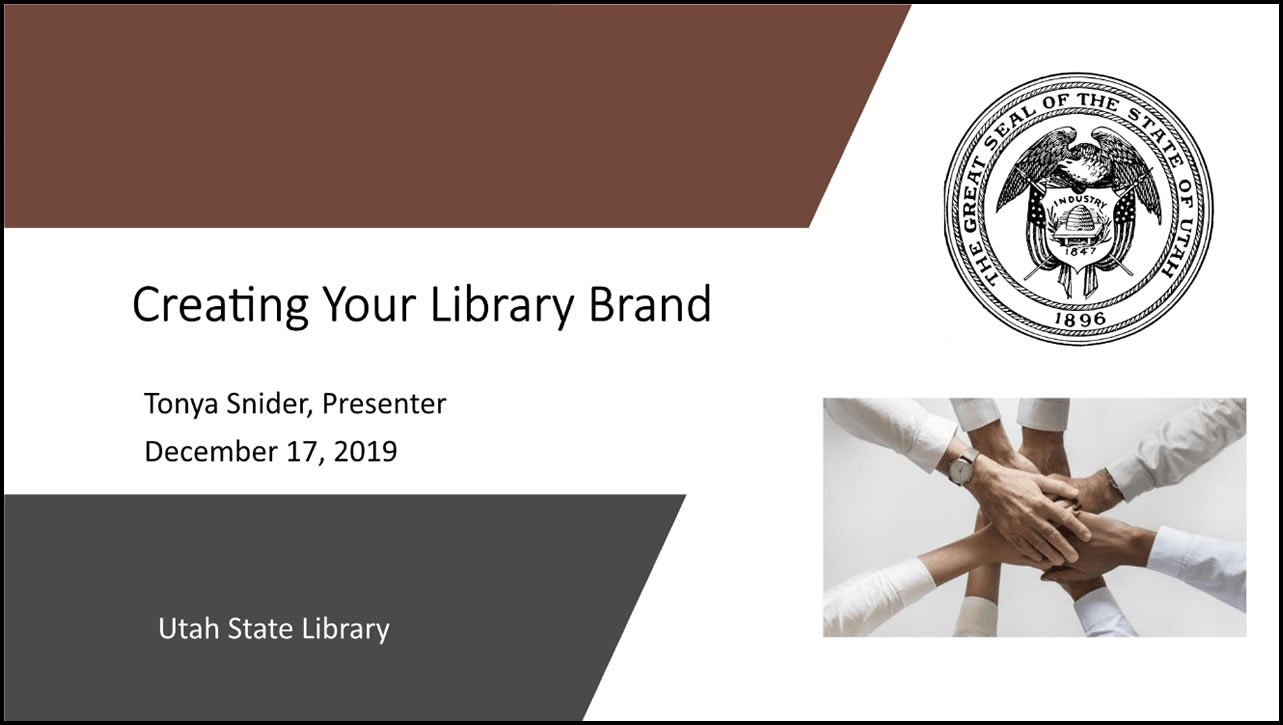 Creating Your Library Brand | Utah State Library Division